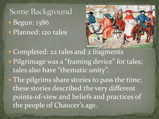 Middle Ages, Chaucer, and The Canterbury Tales | PPT