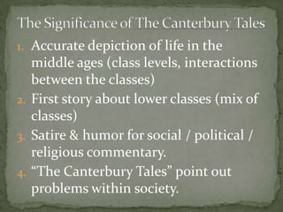 Middle Ages, Chaucer, and The Canterbury Tales | PPT