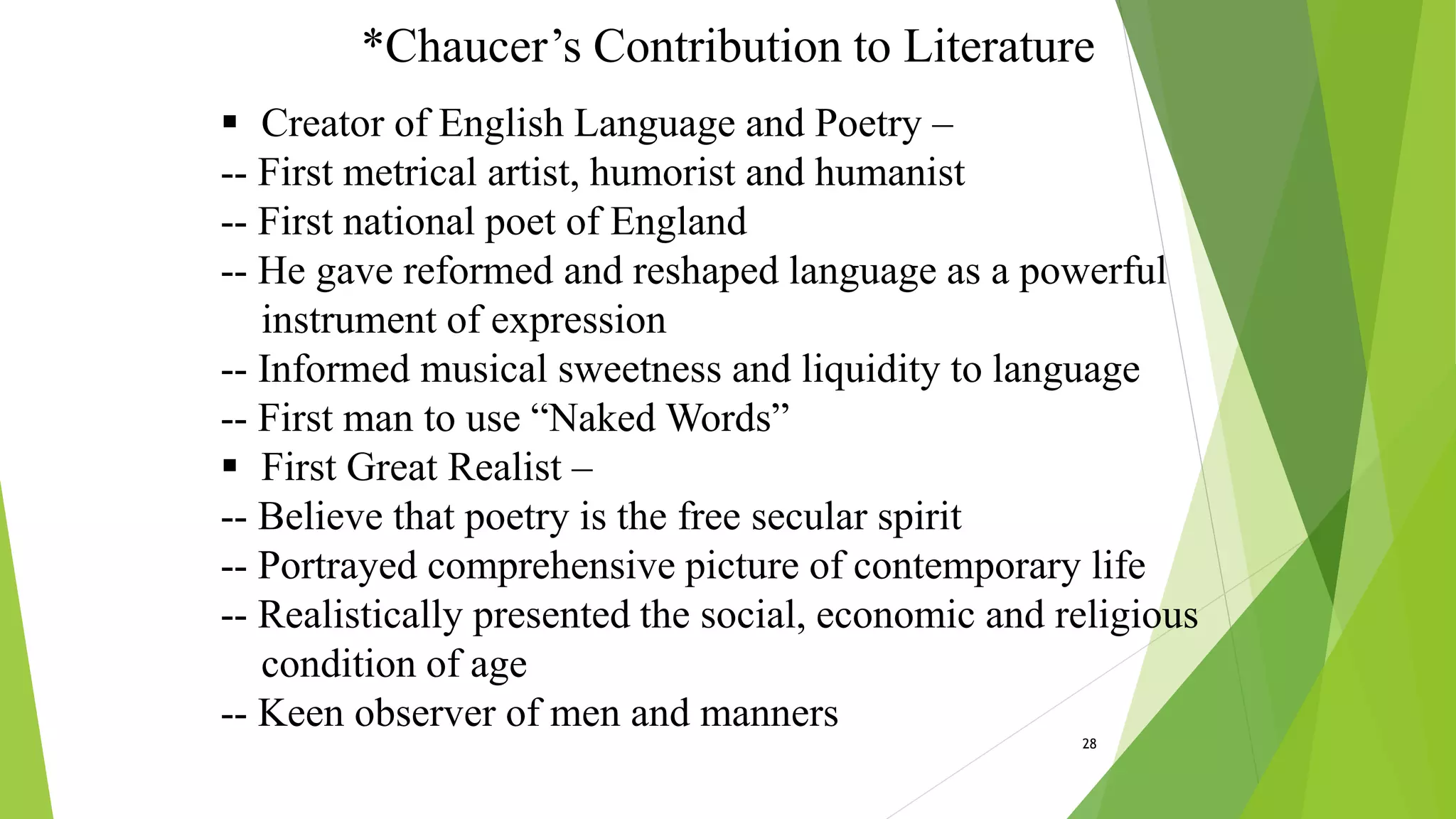 Chaucer presentation | PPTX
