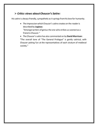 Chaucer's humor | DOCX