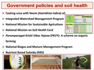 Towards Healthy Soils: the experience of Soil Health Programme in India | PPTX