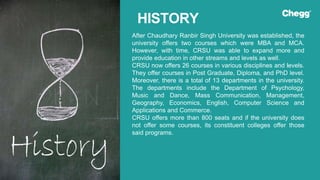 Chaudhary ranbir singh university [crsu], jind | PPTX | Postgraduate ...