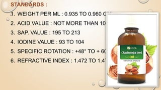 Chaulmoogra oil | PPTX