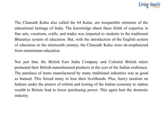 Chausath Kalas And How They Are Misunderstood | PPTX