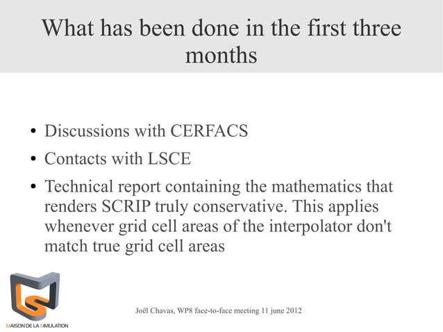 First Analysis Of Existing Conservative Interpolation Schemes Scrip Esmf Coupling Between