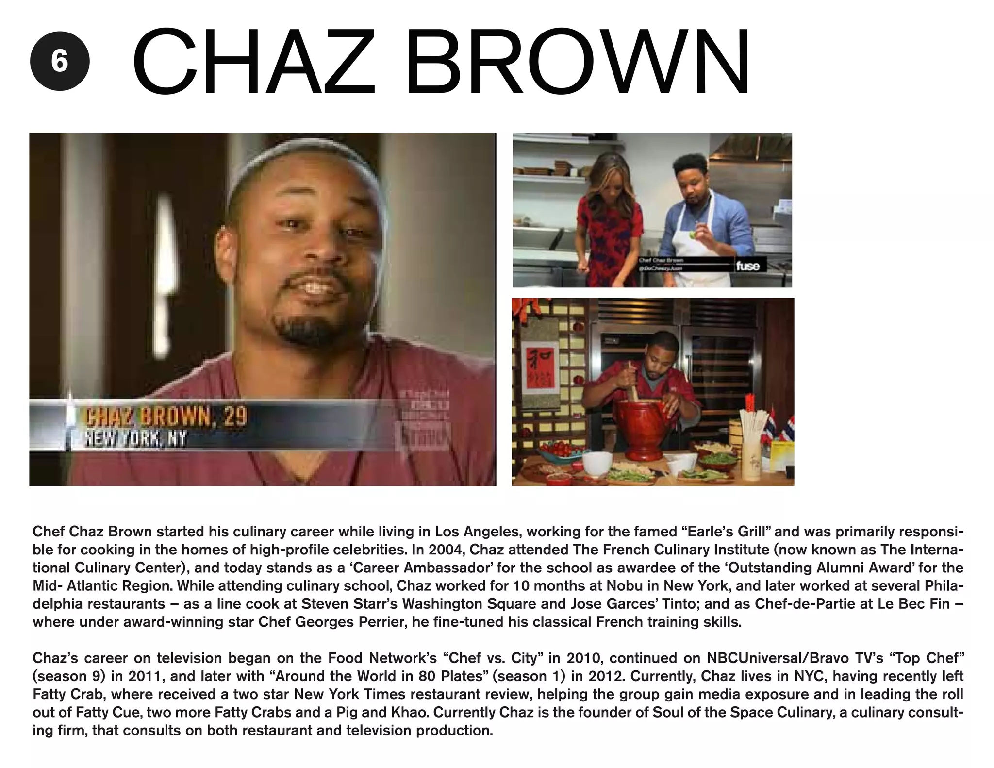 Chef Chaz Brown One Sheet | PDF