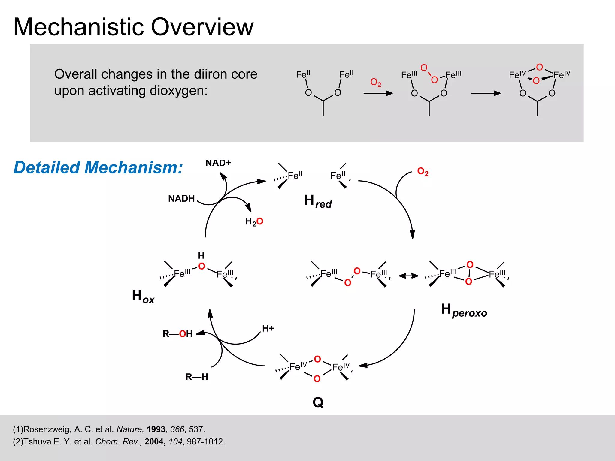 C–H bond hydroxylation at non heme carboxylate-bridged diiron centers | PPT