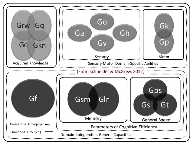 CHC Theory Codebook 1: Cognitive definitions