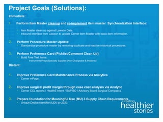 Periop Supply Chain Optimization & Integration w/ Lawson ERP System. | PPTX