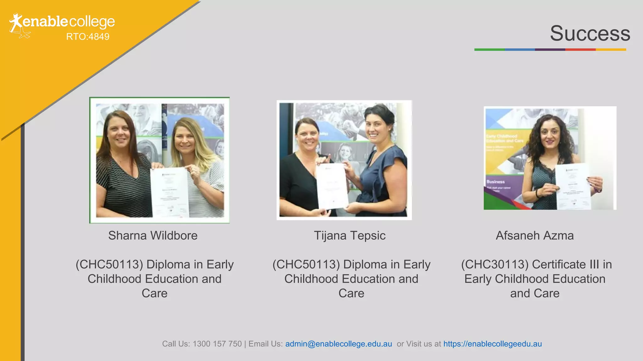 (CHC30113) Certificate III in Early Childhood and Care | PPT