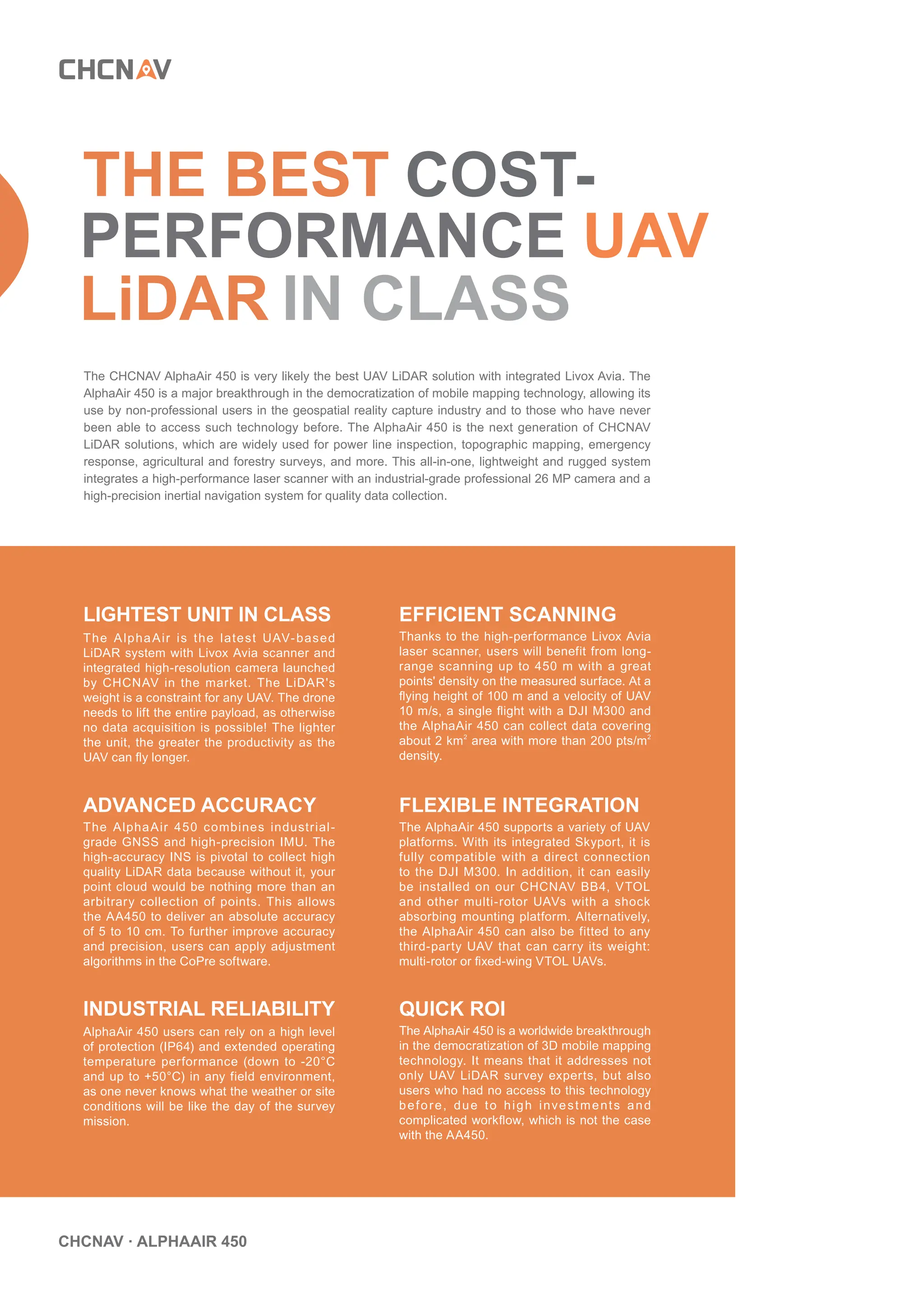 Jual CHCNAV AlphaAir 450 Airborne LiDAR+RGB System | PDF