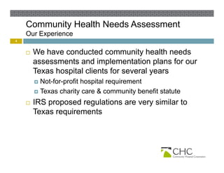 Community Health Needs Assessment Process | PDF