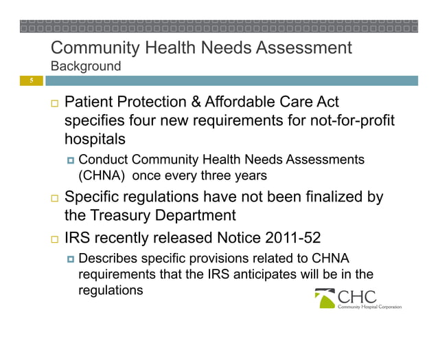Community Health Needs Assessment Process | PDF | Healthcare Industry ...