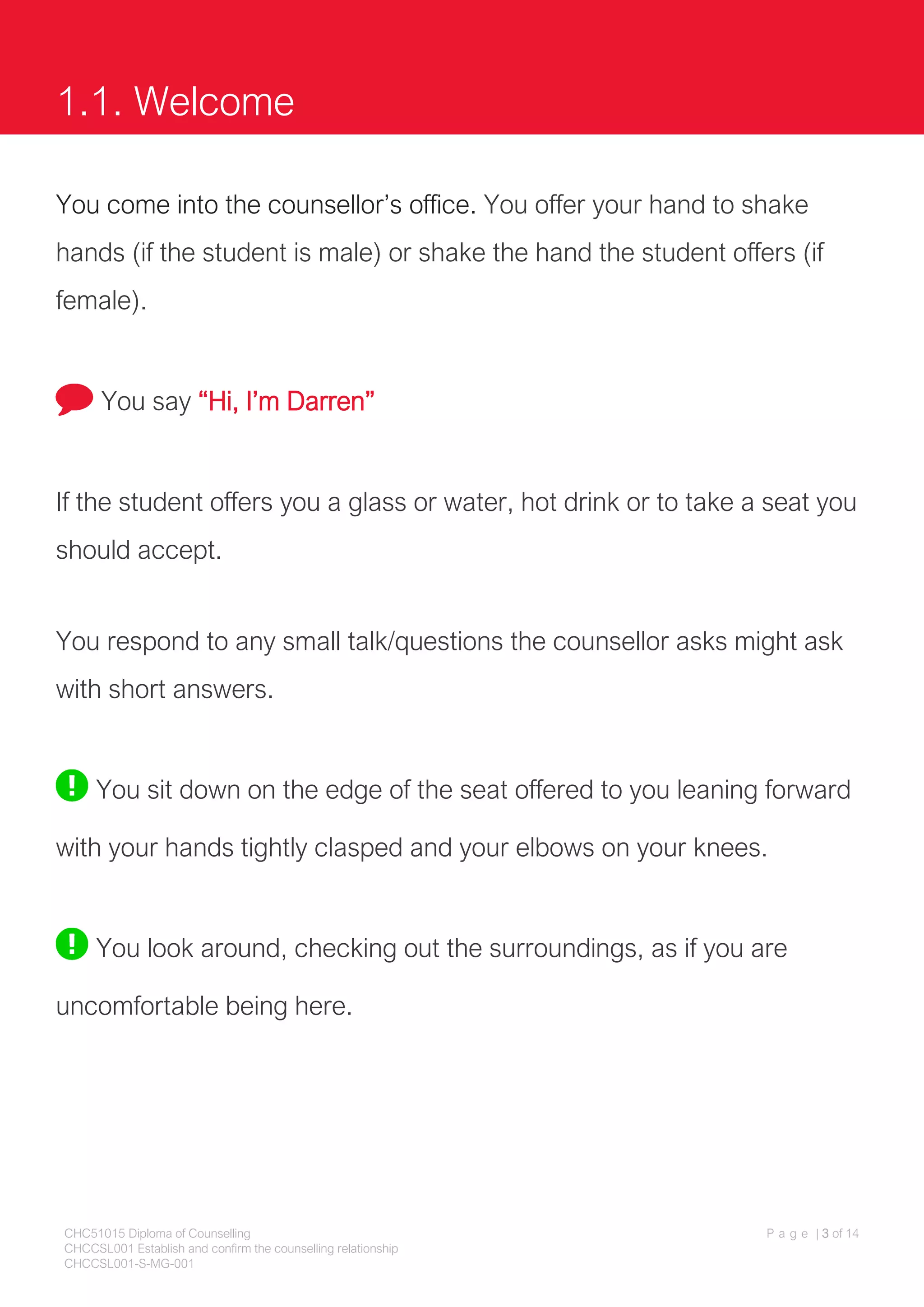 Reimagine Role Plays (CHCCSL001) | PDF | Mental Health | Diseases and ...