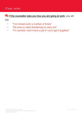 Reimagine Role Plays (CHCCSL001) | PDF | Mental Health | Diseases and ...