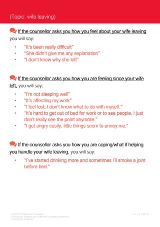 Reimagine Role Plays (CHCCSL001) | PDF | Mental Health | Diseases and ...