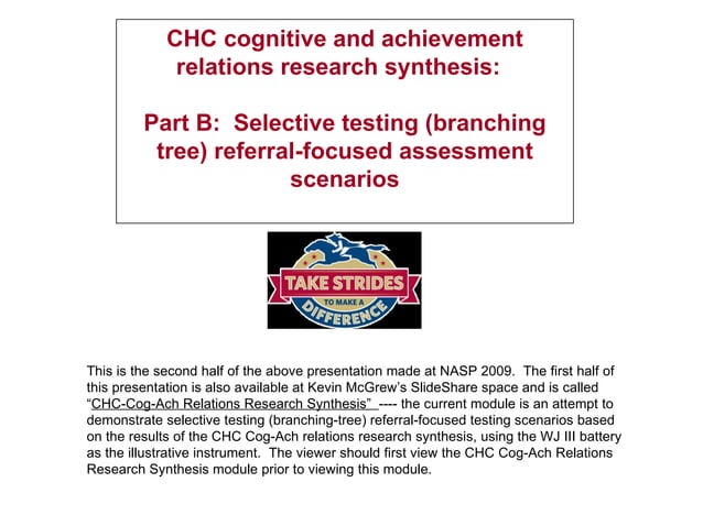 CHC selective referral-focused assessment scenarios | PPT