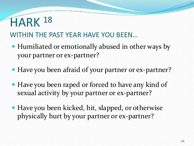 Screening Patients for Domestic Violence