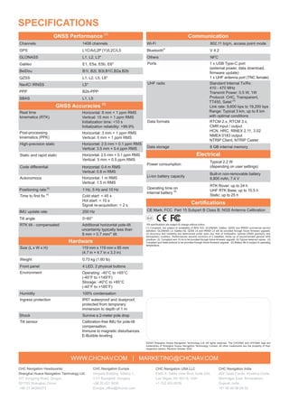 JUAL CHCNAV i73+ IMU-RTK GNSS Receiver (GPS Geodetic) | PDF