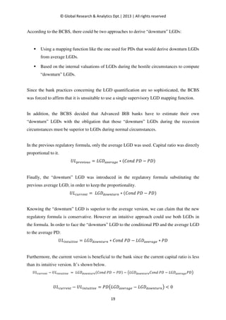Basel II IRB Risk Weight Functions : Demonstration and Analysis | PDF