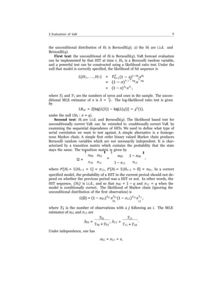 CH&Cie white paper value-at-risk in tuburlent times_VaR | PDF