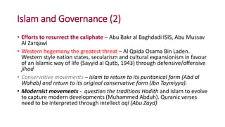 Islamic World, Governance and Economy | PPT