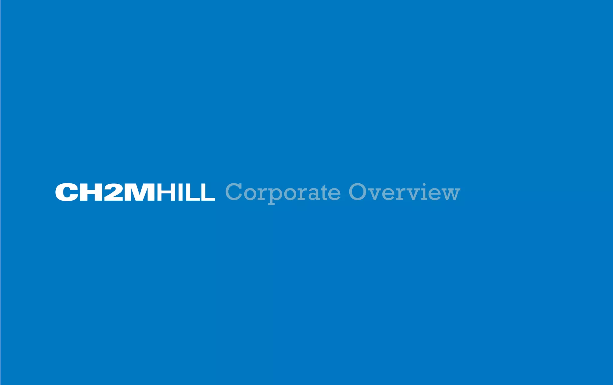 CH2M HILL Overview | PPT