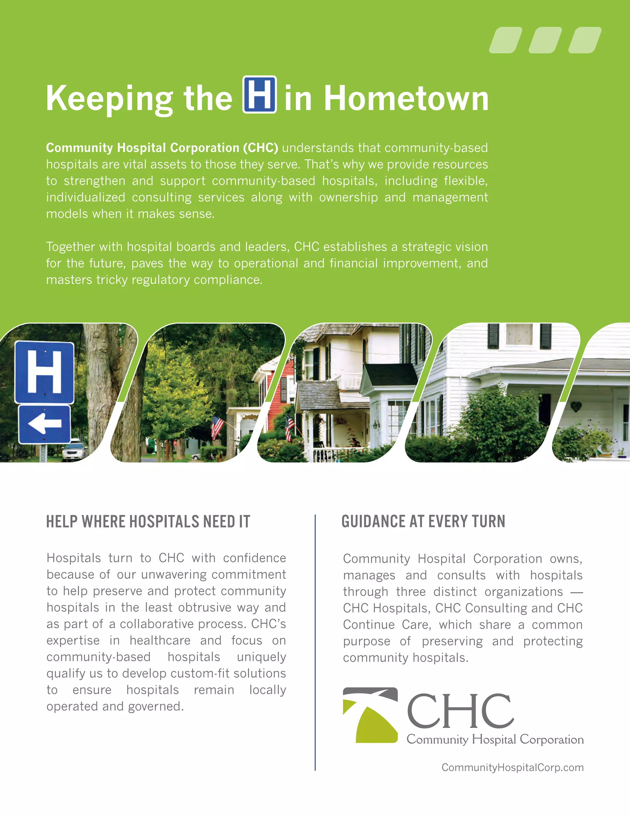 CHC - Keeping the "H" in Hometown | PDF