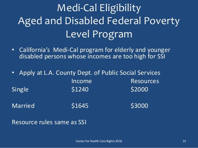 Medicare and Medi-Cal Eligibility and Benefits