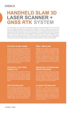 Jual CHCNAV RS10Handheld SLAM 3D Laser Scanner + GNSS RTK | PDF