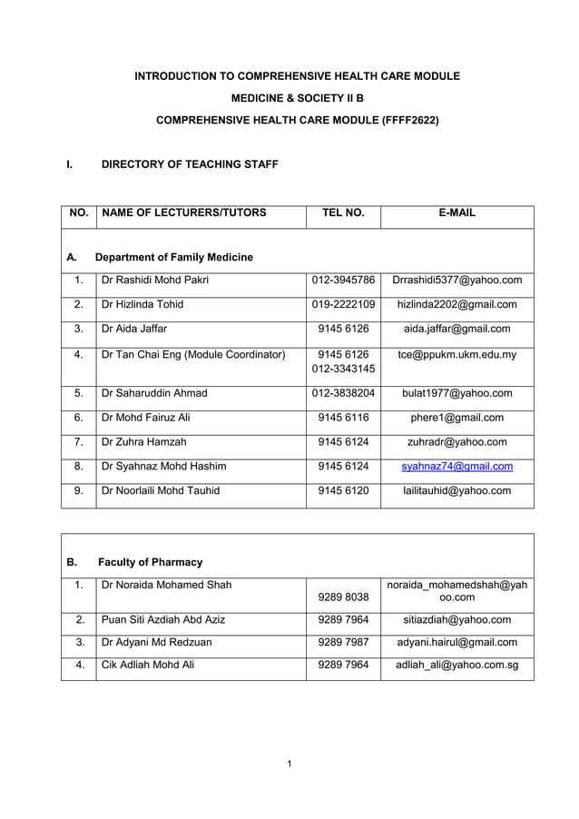 Chc study guide 2012 2013 | DOCX