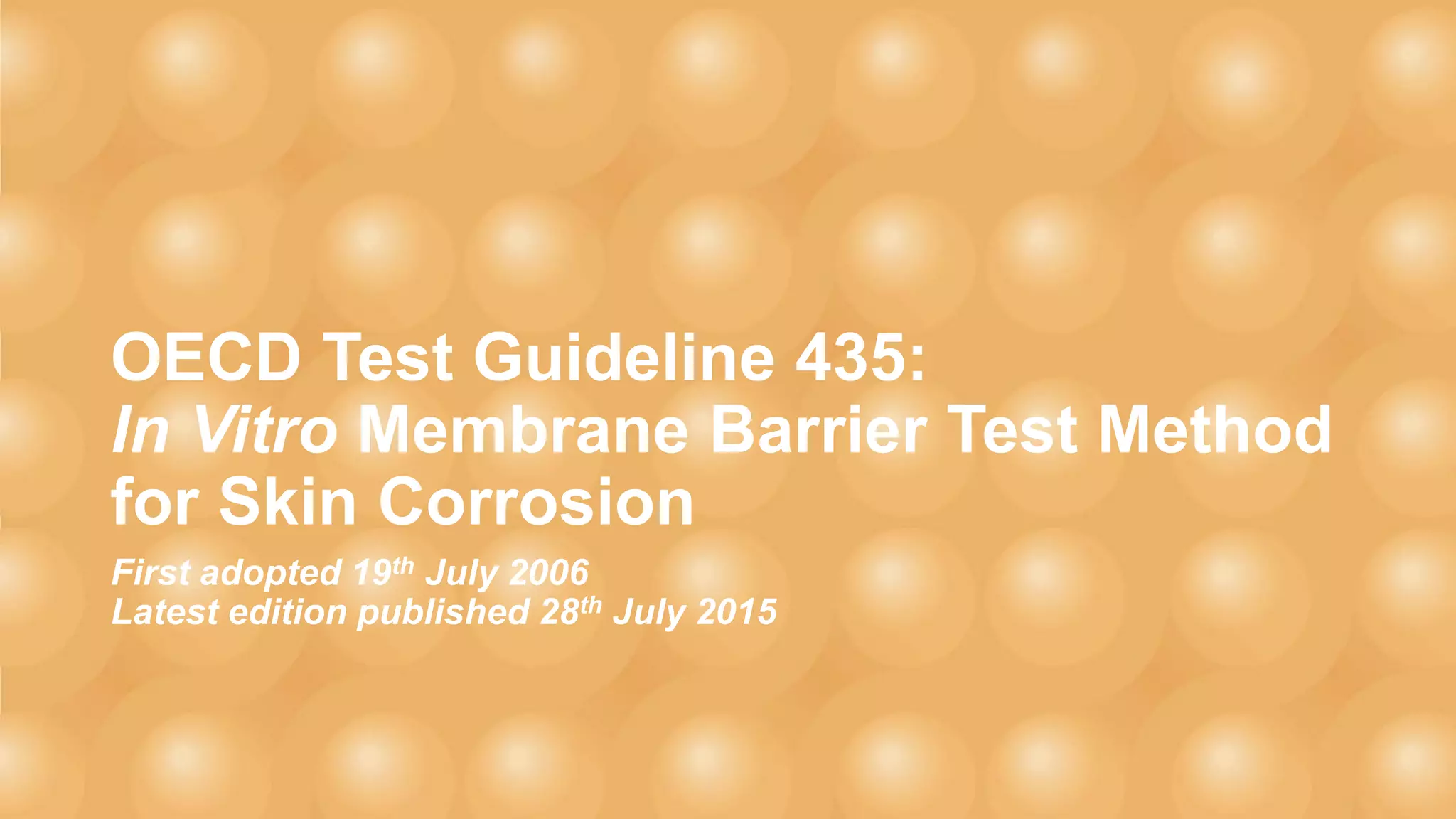 In vitro skin corrosion test methods | PDF