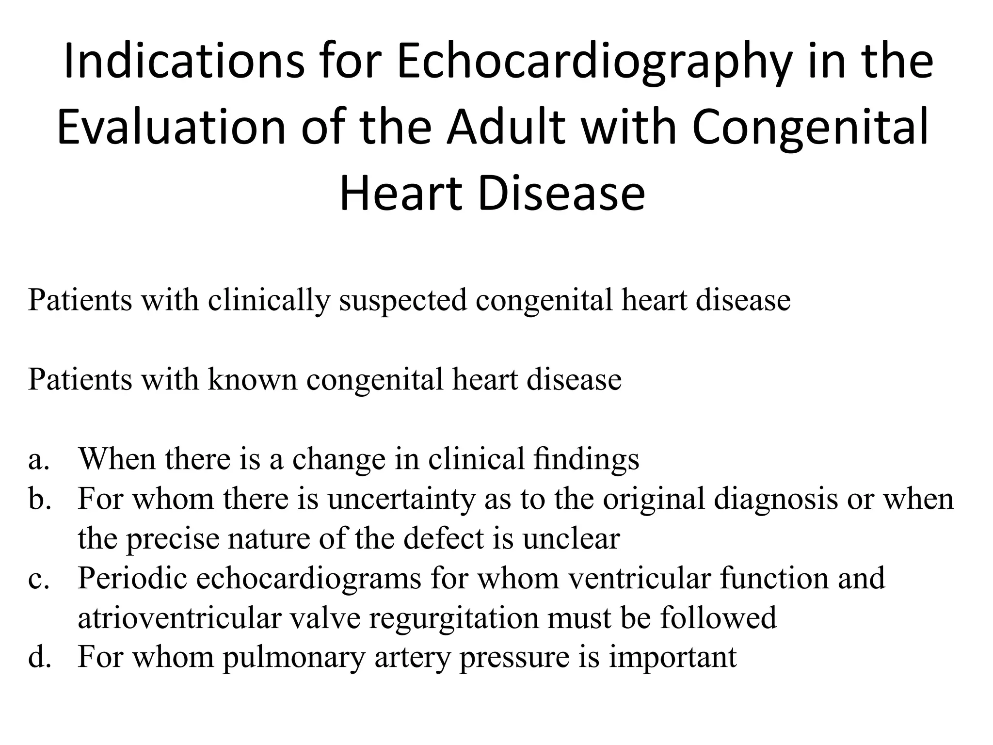 Echocardiography of CHD in Adults | PPTX