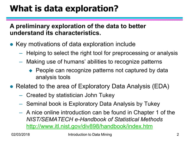 Data Exploration.pptx | Databases | Computer Software and Applications
