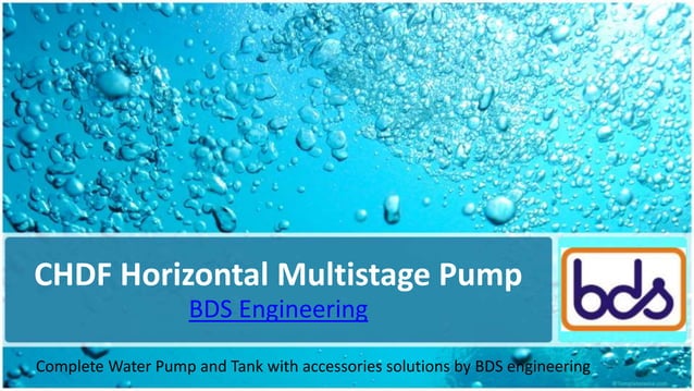 CHDF horizontal multistage pump, pressure Pump in India | PPTX