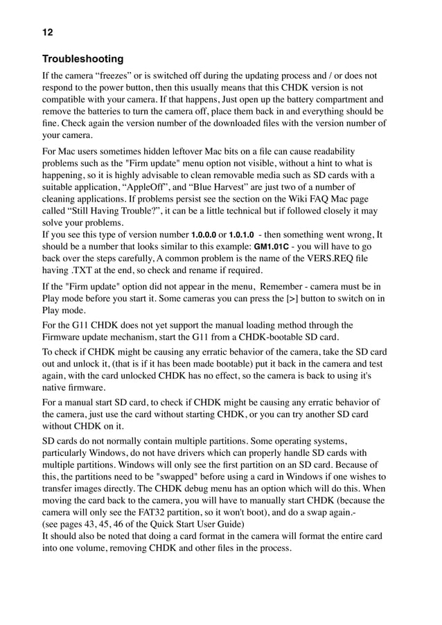 CHDK installation guide | PDF