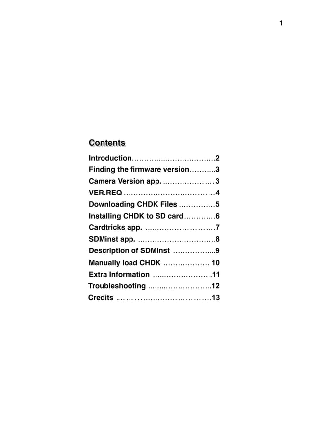 CHDK installation guide | PDF