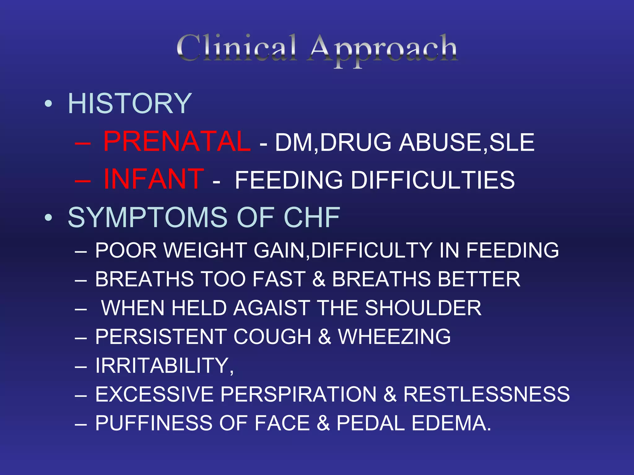 Approach to a Child with Congenital Heart Disese | PPT