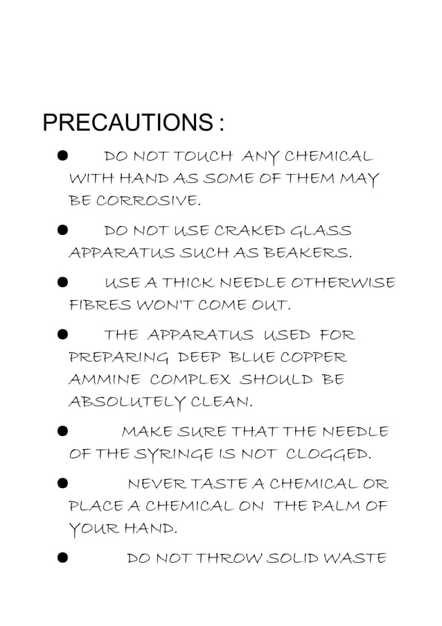 To prepare rayon from cotton wool.(class 12 ) | ODT | Chemistry | Science