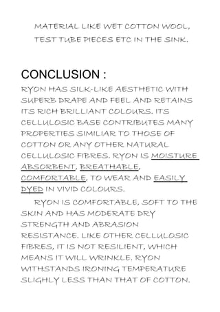 To prepare rayon from cotton wool.(class 12 ) | ODT