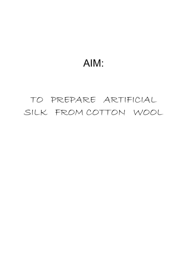 To prepare rayon from cotton wool.(class 12 ) | ODT | Chemistry | Science