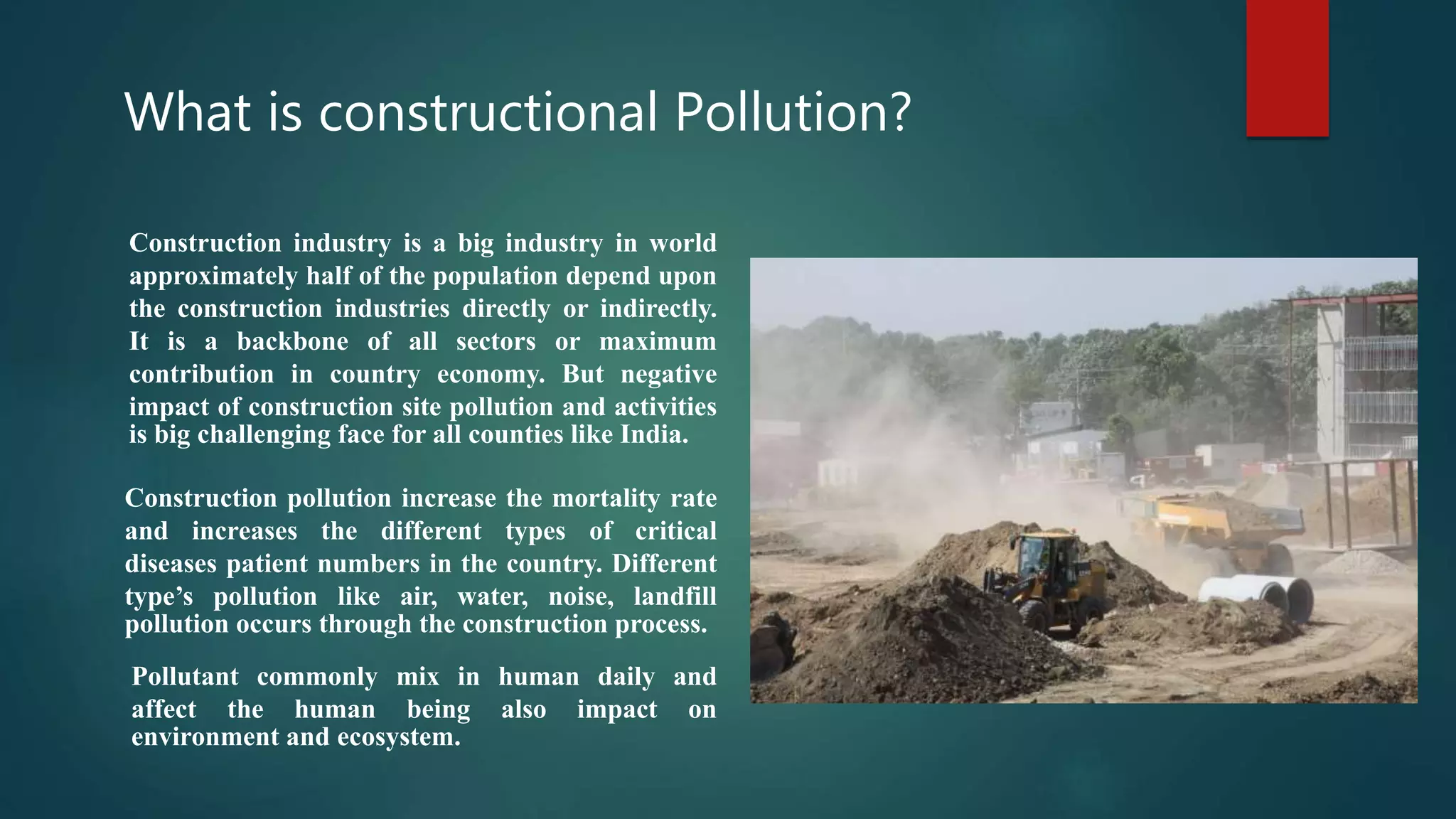 EFFECT OF CONSTRUCTION INDUSTRY ON ENVIRONMENT | PPTX