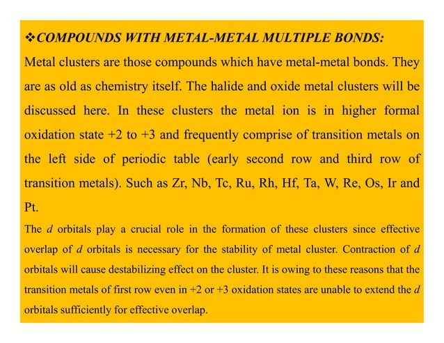 Inorganic chemistry Unit-19 Metal Cluster.pdf