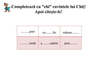 Scriem corect grupurile de litere Che-chi.pptx