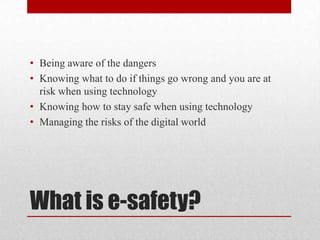 CH e-safety presentation | PPTX | Social Networking | Internet
