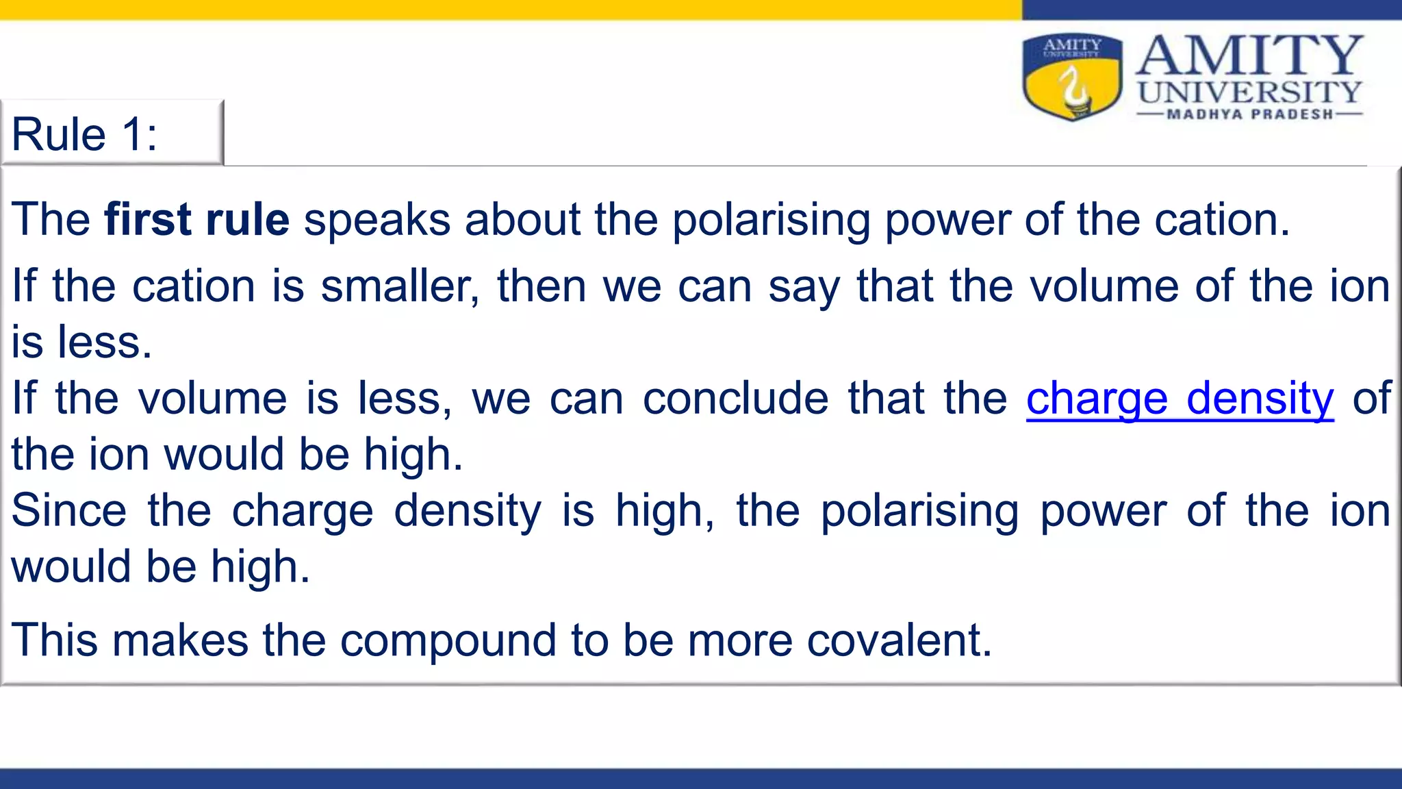 Fajan's Rule_Partial ionic cheracter | PPTX