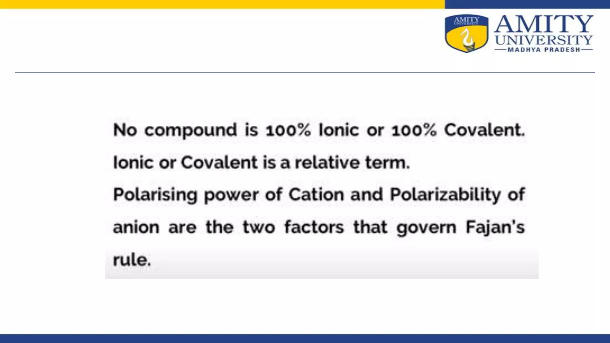 Fajan's Rule_Partial ionic cheracter | PPTX