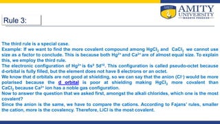 Fajan's Rule_Partial ionic cheracter | PPTX