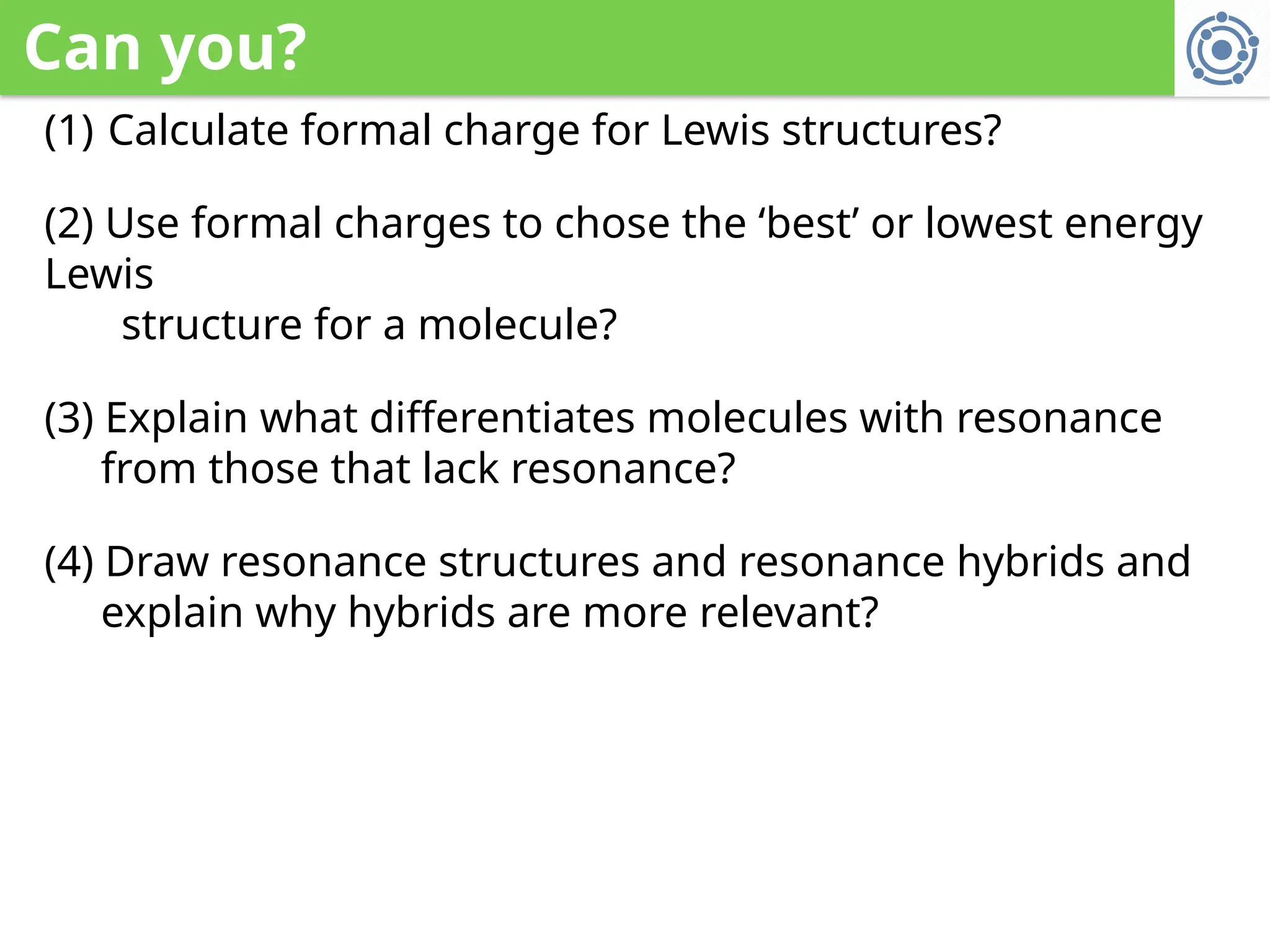 Formal charge and resonance che1031_lecture_7_4 | PPTX