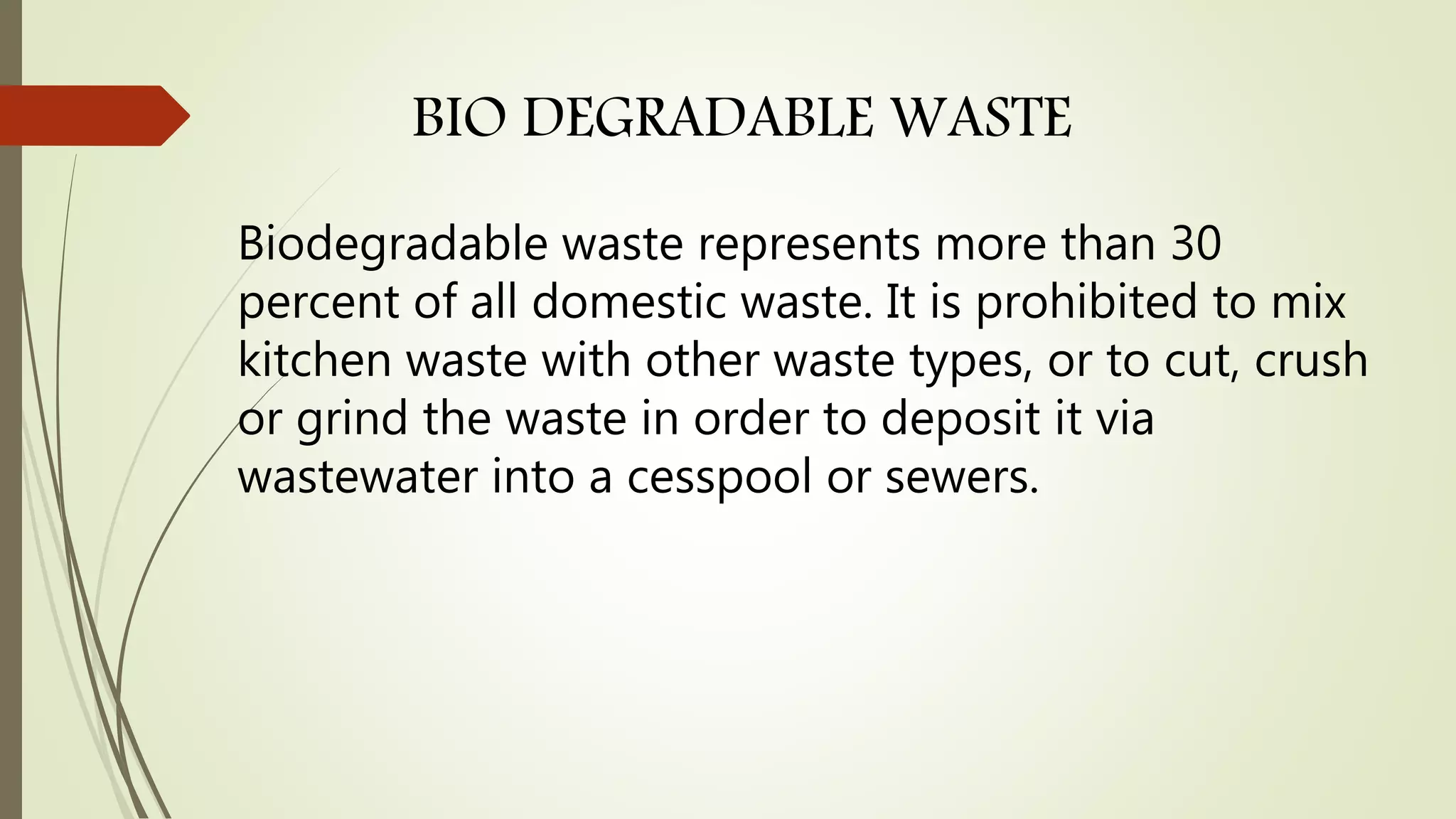 bio degradable and non-bio degradable wastes | PPTX | Environment | Science